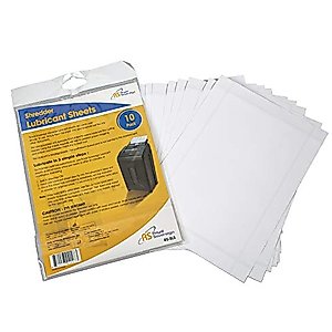 Royal Sovereign Shredder Lubricant Sheets, 10-Pack (RS-SLS)