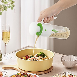 Vucchini Salad Dressing Shaker Mixer Bottle Homemade Salad Dressing Container - BPA Free Glass Juice Storage Ketchup