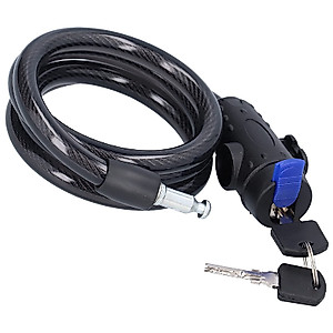 HERCHR 4 Feet Bike Chain Locks Bike Locks Anti Theft Bicycle Chain Lock with 2 Keys Lock Chain Scooter Lock for Bike, Motorcycle, Bicycle, Door, Gate, Fence, Grill Bike Lock Cable