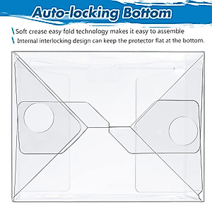 24 Pack Protectors Case Compatible with Funko- 4" Inch Pop Vinyl Figures, Crystal Clear Protectors, Heavy Duty Display Box w/ Protective Film & Locking Tab