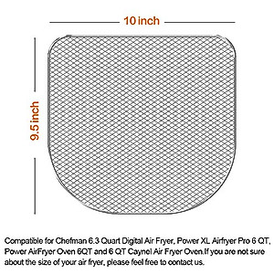 Replacement Dehydrator Racks for 6qt Chefman, Caynel and Power Air Fryer Oven, Dehydrate Fruits and Meats, Air Flow Racks, Removable trays, Air Fryer Oven Accessories (3 Pieces)