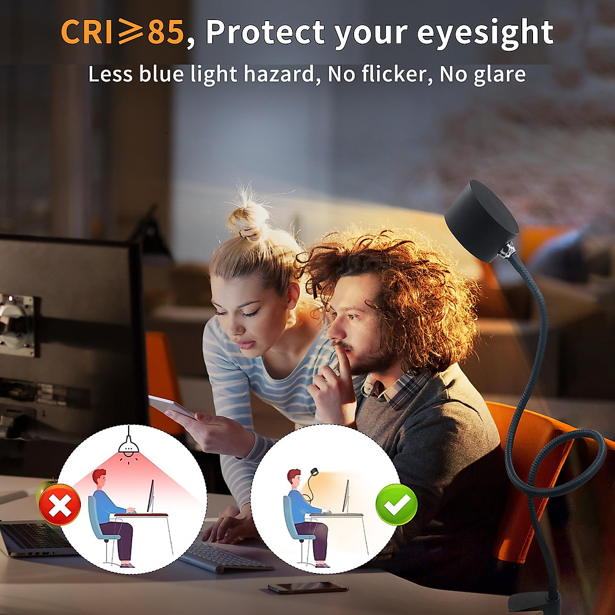 GLAMIGHT Portable and Rechargeable LED Desk Lamp,Versatile Lighting Solution for Office, Study, and Outdoor Activities