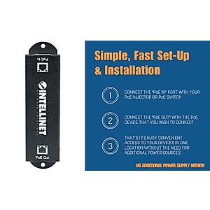 Intellinet 1-Port Indoor Gigabit PoE+ Extender Repeater – 25W Power Budget via Cat5e Cat6 RJ45 Ethernet Network Cables, Daisy-Chain – 3 Yr Mfg Warranty - 560962