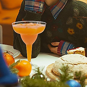 Belinlen 18 Count 11oz Clear Hard Plastic Margarita Glasses/Party Cups Wedding Parties Cocktail Cups