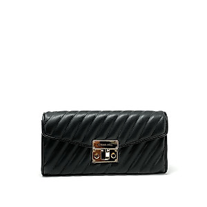 Michael Kors Rose Medium convertible Quilted Leather Shoulder Flap Bag Black