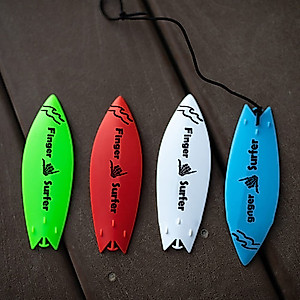 OHEPFD Finger Surfboard Toy, 1/4Pcs Creative Mini Finger Surfboard Movement Toys for Kids Teens Adults Surfers Relieve Stress, Sky Blue, 120*38*2mm