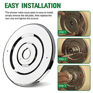 Shower Faucet Cover Plate Escutcheon for Moen 16090 Chateau Collection, Shower Valve Cover Plate, Shower Trim Kit Part for One-Handle Tub and Shower Faucets, 1 Pack