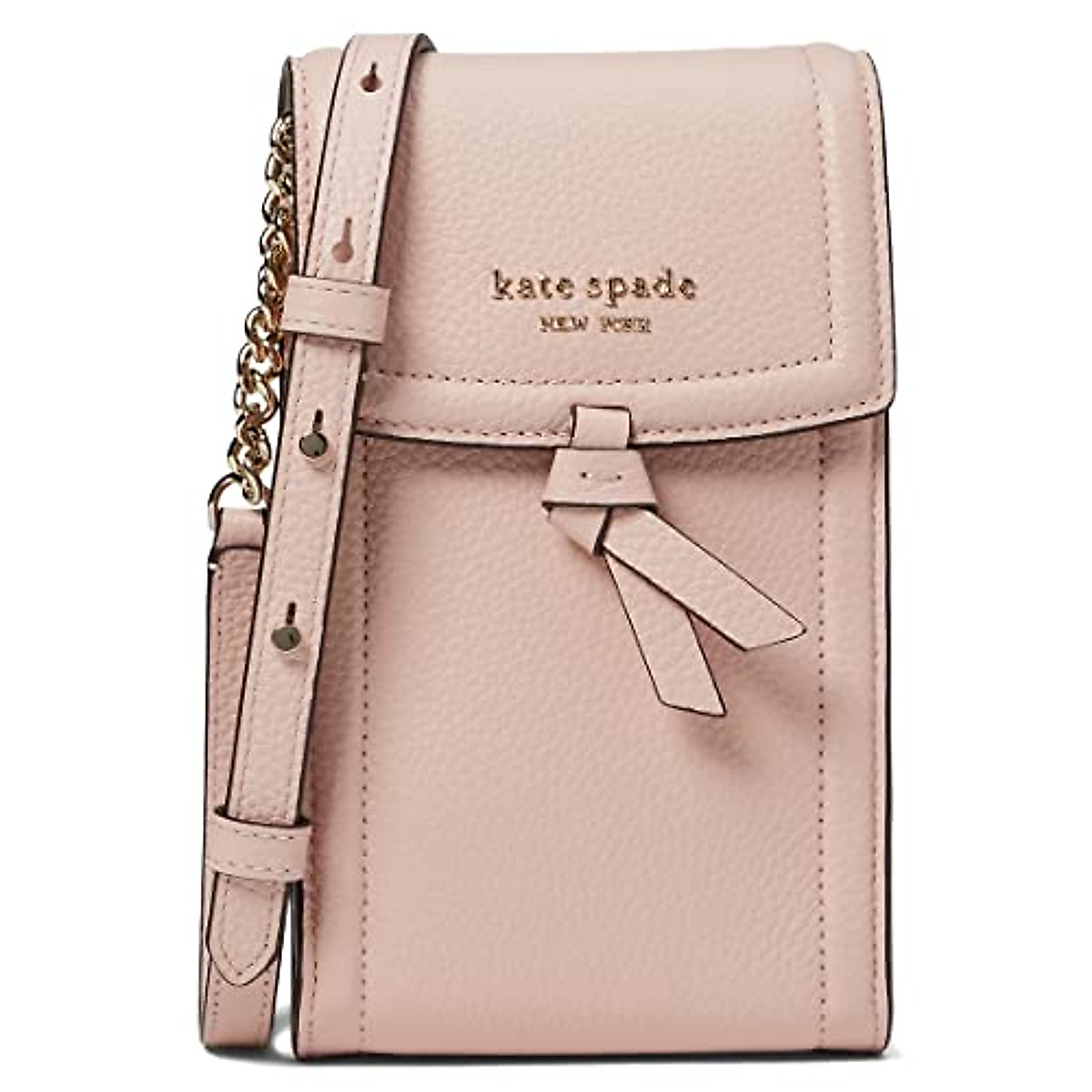 Kate Spade New York Knott Pebbled Leather North/South Crossbody Mochi Pink One Size