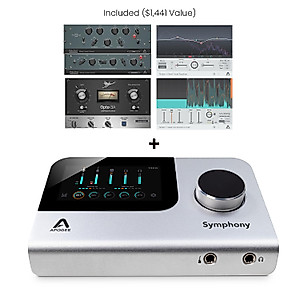 Apogee Symphony Desktop - Pro Audio Interface with Touch-Screen Display, Headphone Amp with Phantom Power for Recording, Live-Stream & Podcast, works with Mac, PC, iPhone, and iPad