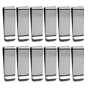 Yarlung 12 Pack Stainless Steel Money Clip, Slim Cash Wallet, Credit Card Holder, Front Pocket Minimalist Wallet