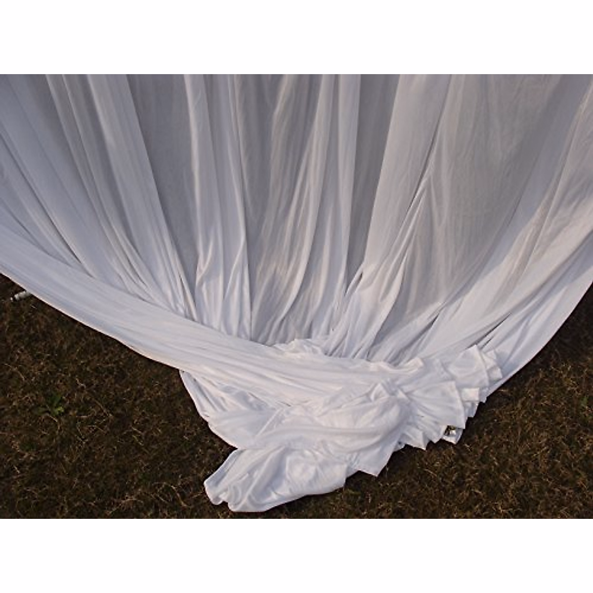 HAORUI Ice Silk Backdrop Curtain for Wedding Ceremony Photography Banquet Event Party 10ft White