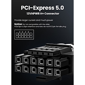 Fasgear PCIe 5.0 GPU Power Cable Sleeved 70cm, 16pin (12+4) 12VHPWR Connector for RTX 3090 Ti 4070Ti 4080 4090, 3x8pin(6+2) PCI-e Male Plugs Compatible for ASUS EVGA Seasonic Modular Power Supply