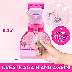 Barbie Sweet Shop Lip Gloss Making Kit, Makes 12 Accessories, Lip Glosses & Keychains, Arts and Crafts kit for Kids Ages 6+, Gifts for 6 Year Old Girl