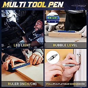 GLOPUS Dad Gifts from Daughter, 9 In 1 Multitool Pen, Father's Day Gifts for Dad, Birthday Gifts for Men Gifts, Boyfriend Gifts for Grandpa, Cool Gadgets for Men, Gifts for Men Who Have Everything