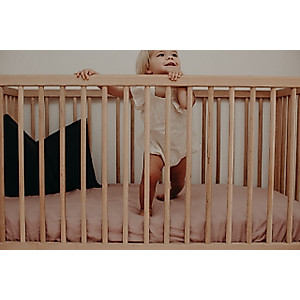 Frankie Lane 100% French Linen Stone Washed Fitted Crib Sheets. Oeko-TEX Certified Baby Crib Sheets for cot or Toddler Bedding. Linen Sheet Crib Sheets for Boys or Girls. Baby Linen Sheets