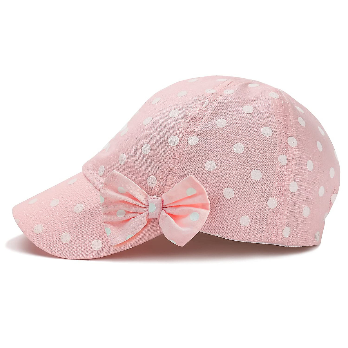 AMIYAN Toddler Sun Hat Girls Summer Cap Polka Dot Bow-tie Beach Hat Baseball Caps UPF 50+ UV Protection