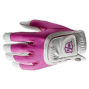 Wilson Staff Fit All Golf Glove, Pink/White