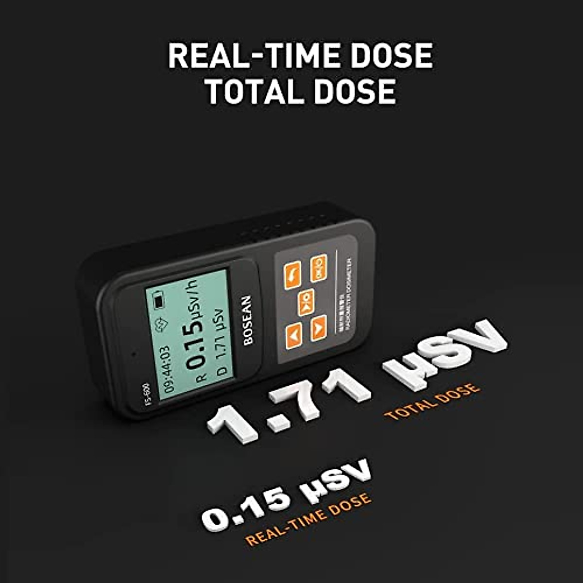 HPDONM Handheld Portable Nuclear Radiation Detector, 2022 New Radiation Dose Alarm Counter, Marble Radioactive Monitor Digital Meter High Sensitivity Accuracy Large Screen