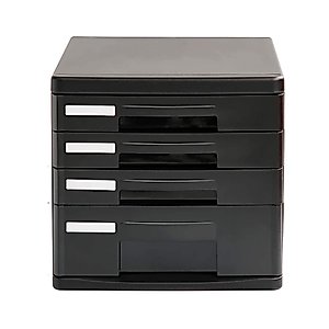 LEYT File Drawer Desktop - 4/5 Drawers File Cabinet, for Office Supplies, Desk Accessories, PP Material Durable and Pollution Free. (Size : 4 Draws)