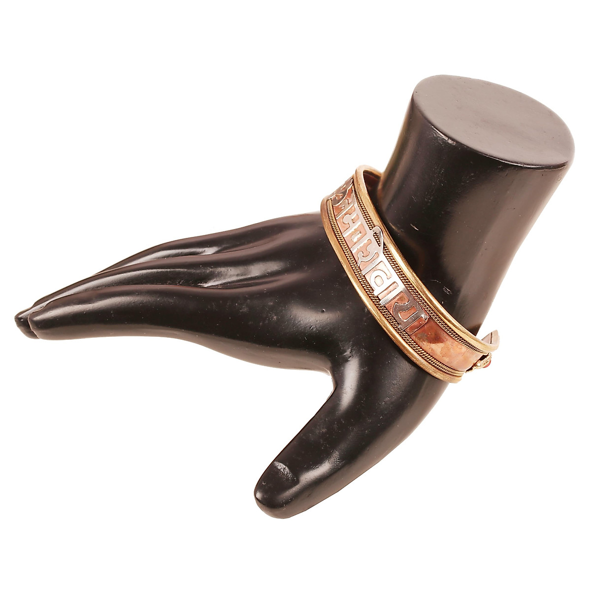 Touchstone -Om Namah Shivay-Hindu holy -Copper bracelet Tibetan style. Hand forged with solid and high gauge pure copper.