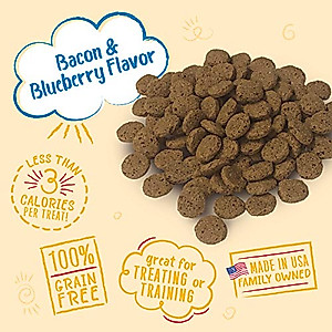 Charlee Bear Grain Free Crunch Dog Treats, Bacon & Blueberry Flavor, 8 oz