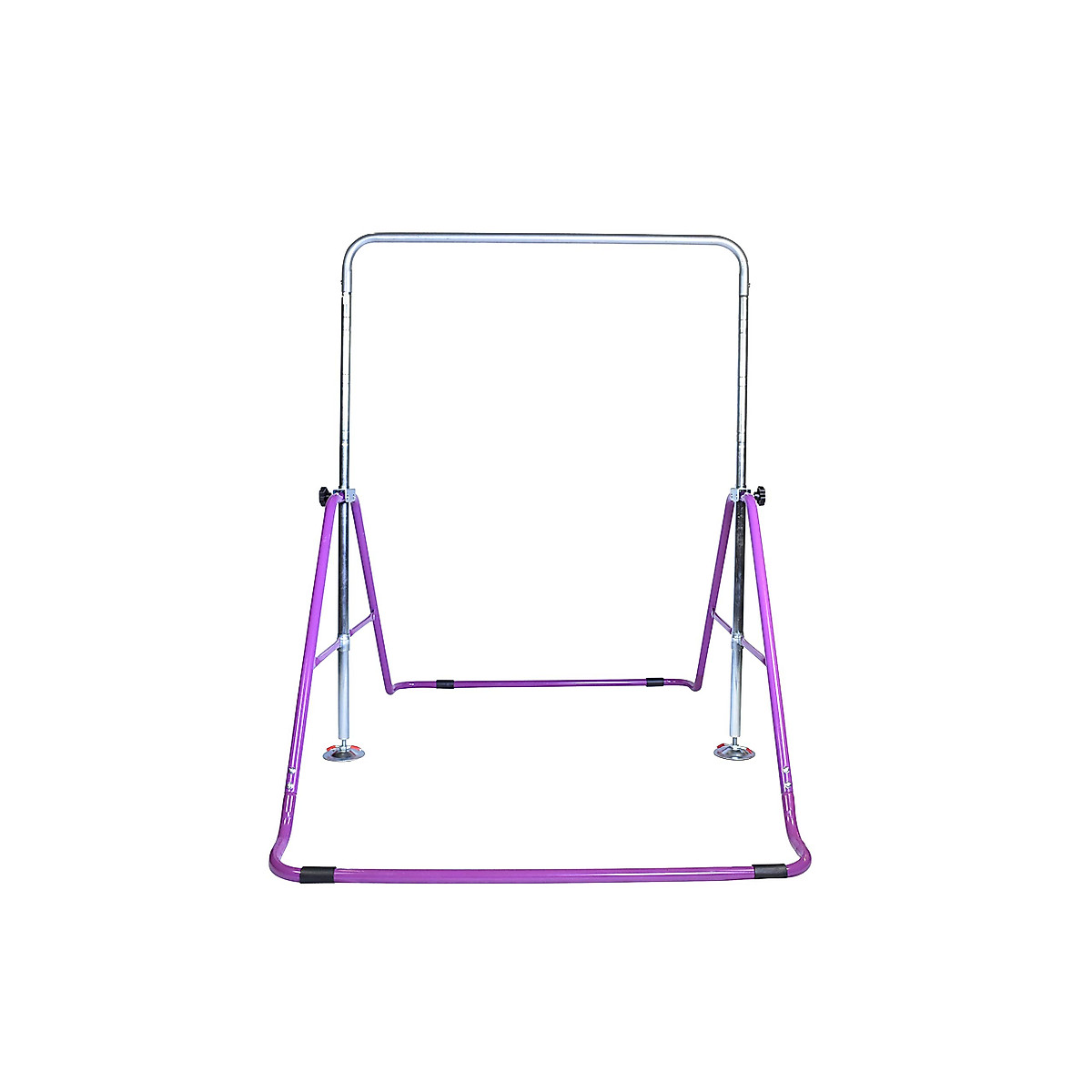 Athletic Bar Expandable Gymnastics Bar Horizontal Kip Bar Junior Training Adjustable Height Jungle Gym Children Folding Monkey Bars Climbing Tower Playground Balance Bar Gymnasts Purple