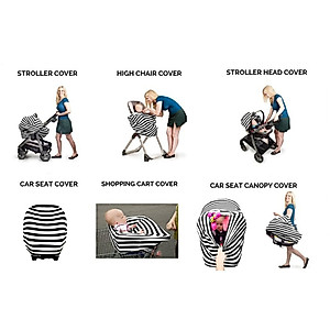 HONEY$HOMEY Camouflage Baby Car Seat Cover, Multi-Use Nursing Breastfeeding Scarf, High Chair Stroller Head Cover