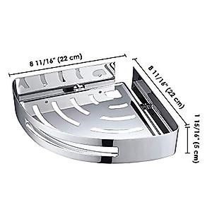 Aquaterior Bathroom Corner Shelf Wall Mounted Shower Caddy Stainless Steel Triangle Toilet Shower Shelf Organizer