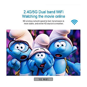 DROOS Mini Projector Portable,1080p Support, Hd Home Theater Projector, Projection Size 200, 6000 Mah Battery, Hdmi, USB, Sd, (projectors)