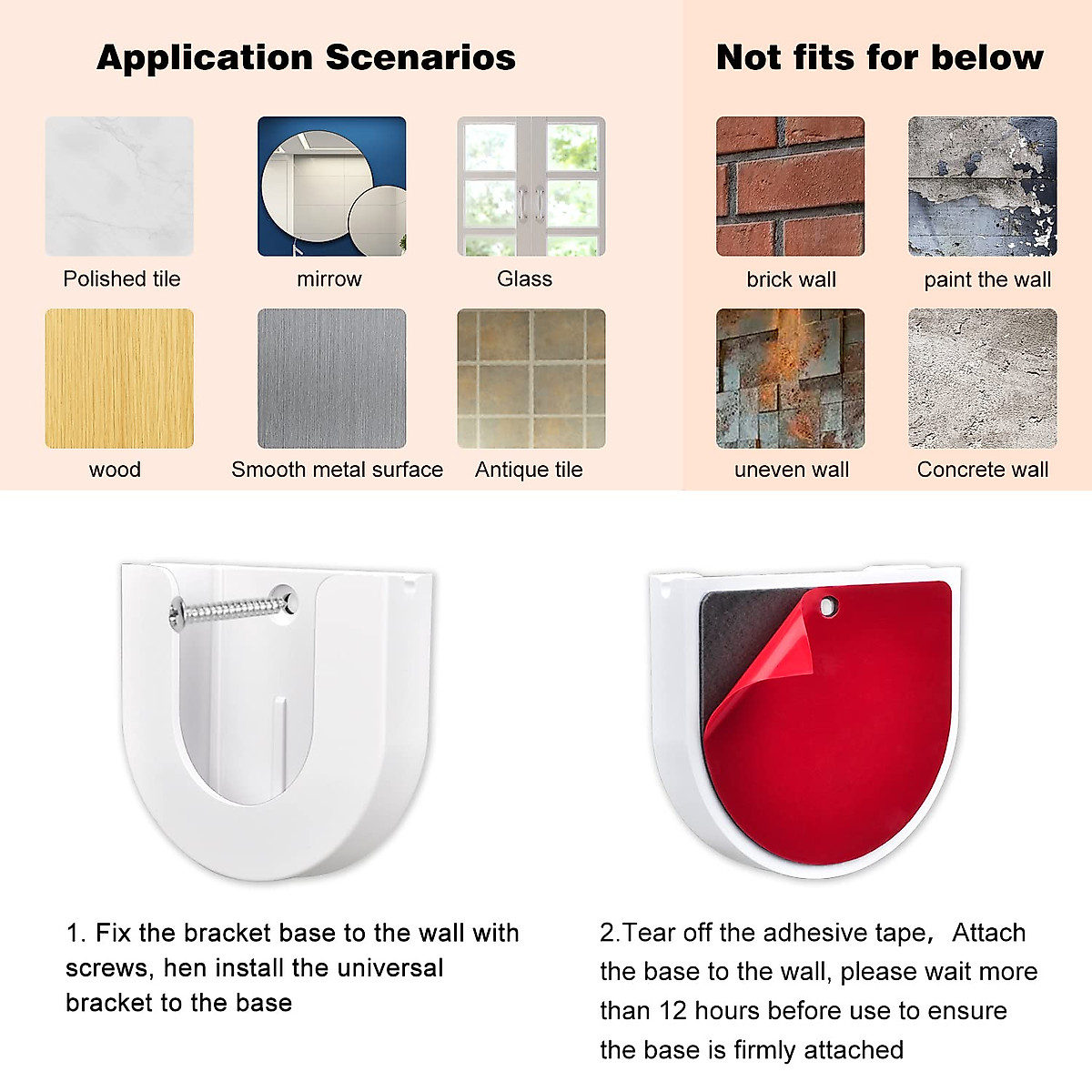 4pack Blink Mini Camera Wall Mount , Strong Adhesive Wall Mount for Blink Mini Indoor Camera, No Drilling or Screw Secured Fixed,Easy to Install