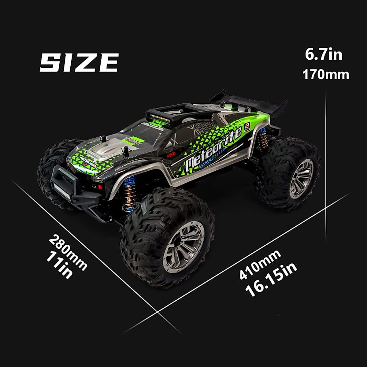 QIYHBVR RC Cars Remote Control Car for Boys 2.4 GHZ 40KM/H High Speed Racing Car, 1:12 RC Trucks 4x4 Offroad with Lights, Electric Rock Crawler Toy Car Gift for Kids Adults Girls
