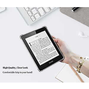 Clear Case for 6.8" Kindle Paperwhite 11th Generation 2021 and Signature Edition TPU Back Cover, Bumper Corners Slim Protective Case for 11th Gen Kindle Paperwhite- Transparent (Transparent)