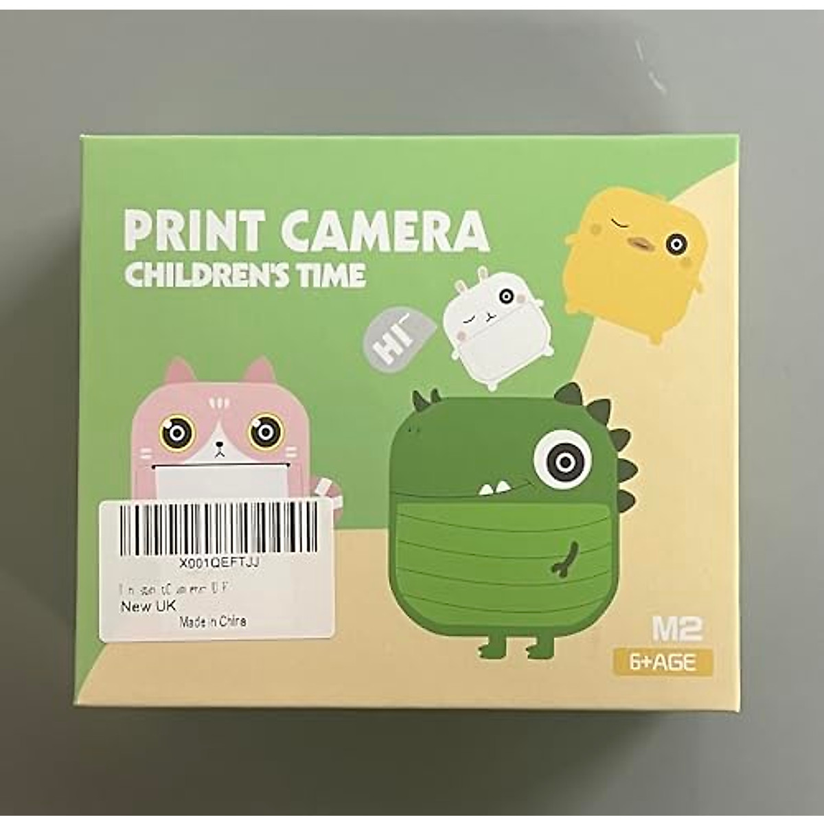 AURTEC Instant Camera for Kids, Mini Thermal Printing Camera, No Ink Required, 48MP Dual Camera,1080P HD Video, 32G TF Card, 3 Print Paper, 2.4 Inch Color Screen, Cute Animal Cartoon Design, Dinosaur