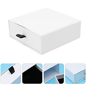 Hemoton Paper Jewelry Boxes 5pcs Box Jewelry Box Jewelry Box Cardboard Necklace White Pillowcase Boxes