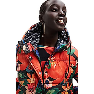 Desigual Women's Padded Short Overcoat, Material Finishes, XS