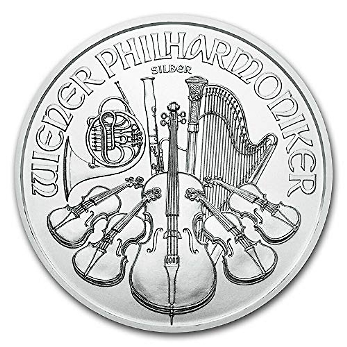 2021 AT Austrian Philharmonics Silver Coin 1 oz 999 Fine Silver 1.50 Euro Brilliant Uncirculated