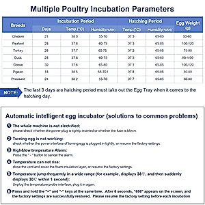 Safego 16 Eggs Incubator for Hatching Eggs, Digital Mini Incubator with Automatic Turner and Egg Candler Tester for Hatching Chicken Duck Quail Bird Eggs