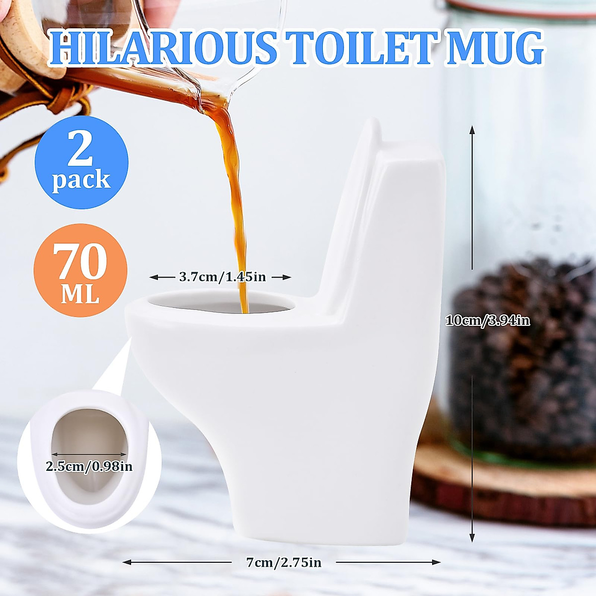 CaseTank White Elephant Gifts for Adults Christmas Gifts for Men Dad Mens Gifts Dad Gifts Birthday Funny Gag Gifts for Men Christmas Stocking Stuffers for Adults Novelty Toilet Shot Glasses Set of 2