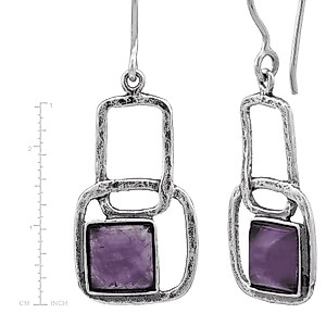 Silpada 'Iconic' Amethyst Drop Earrings in Sterling Silver