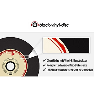 Primeon CD-R 80Min/700MB/52x Cakebox (50 Disc), 2761108 ((50 Disc) Black-Vinyl-disc Surface)