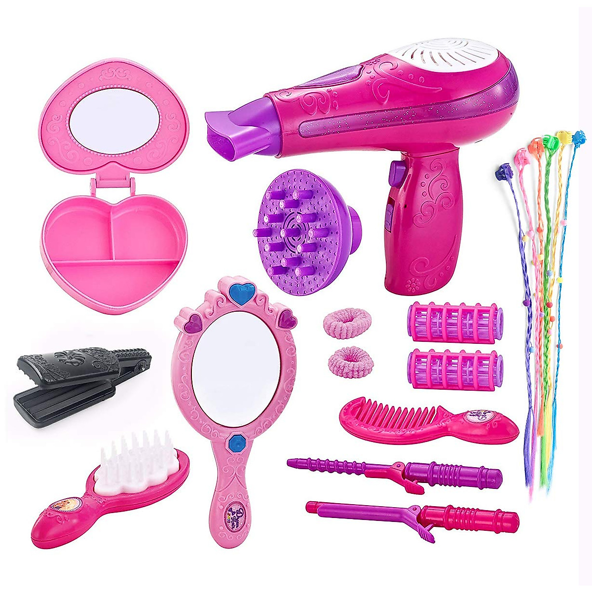 Bettina Vogue Beauty Hair Salon Fashion Pretend Play Set with Hairdryer, Mirror, Styling Accessories