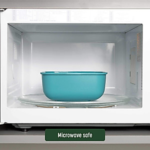 Goodful Stackable Lunch Box Container, Bento Style Food Storage with Removeable Compartments for Sandwich, Snacks, Toppings & Dressing, Leak-Proof and Made without BPA, 56-Ounce, Teal
