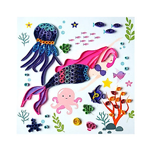 C.S. Kids DIY Paper Quilling Arts & Crafts Gifts – Fairy Tales| 3D Paper Quilling Design Kits for Kids, Make Your Own Paper Art (Paper Strips & Tools Included)