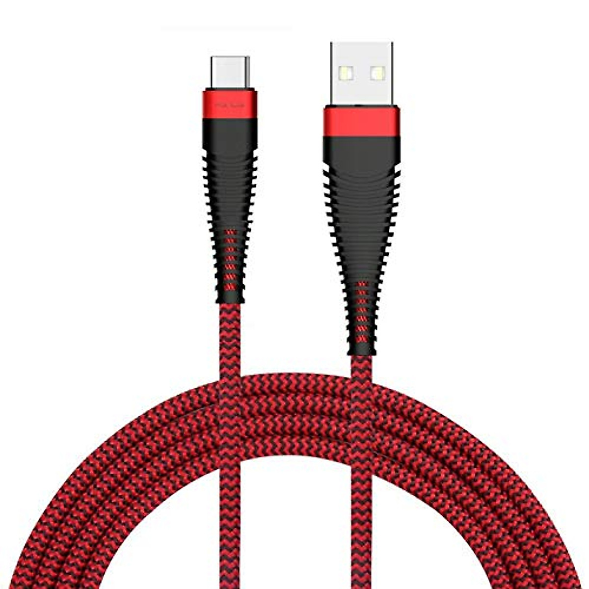 10ft Long USB-C Cable Fast Charger Cord for REVVL 6 5G, 6 Pro 5G, 4, V, V Plus Phones - Type-C Power Wire Red Braided Compatible with T-Mobile REVVL 6, Pro, 5G, 4, V, Plus