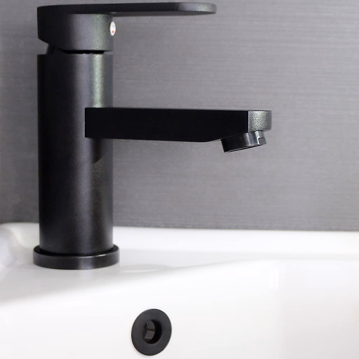 2Pcs Sink Overflow Ring Matte Black Bathroom Sink Basin Trim Overflow Cover Hole Insert Ring Caps Brass Kitchen Bath Sink Round Drain Cover Parts