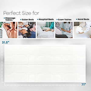 SOTAR Disposable Massage Table-Bed Sheets - 90 Count 31.5" x 71" Waterproof Bed Covers - Non-Woven Sanitary Flat Sheets Use at Home Salon & Spa Beds Medical Exam Tables Tattoo Parlors & More