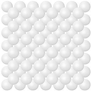 100 Pack Balls Table Tennis Balls Multi Colored Balls 40mm Plastic Balls 40mm Beer Balls Bulk Small Balls Washable Game Balls for Carnival Pool Games, Party Decoration Pet Toy Sports (White)