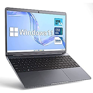 SGIN 15.6 Inch Laptop, Laptops with Intel Celeron N5095 Processor(Up to 2.9GHz), 12GB DDR4 512GB SSD (TF 512GB), FHD 1920x1080 IPS, 2xUSB 3.0, Dual Band WiFi, Bluetooth 4.2(Gray)