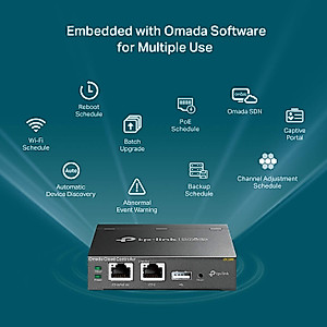 TP-Link Omada Hardware Controller | SDN Integrated | PoE Powered | Manage Up to 100 Devices | Easy & Intelligent Network Monitor & Maintenance | Cloud Access & Omada App (OC200)