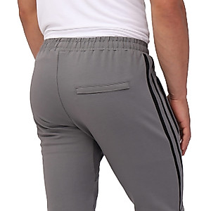 SCR SPORTSWEAR Mens Track Jogging Pants Joggers Sweatpants with Zipper Pockets 30/33/36 Inseam Tall (S-36 DPG-K849)